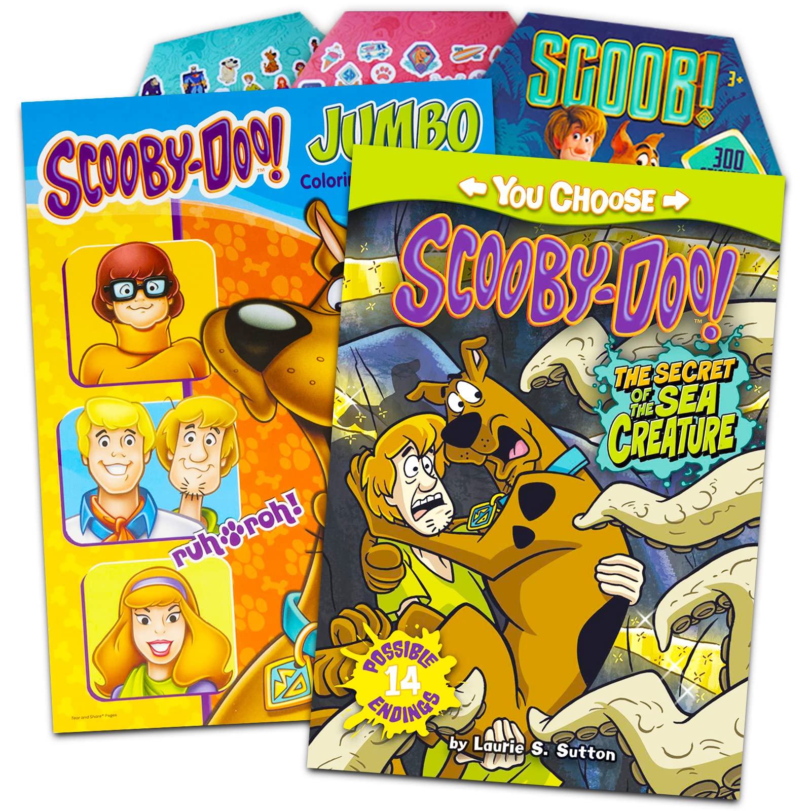Scooby Doo Coloring and Story Book Set for Kids - Bundle with 2 Scooby ...