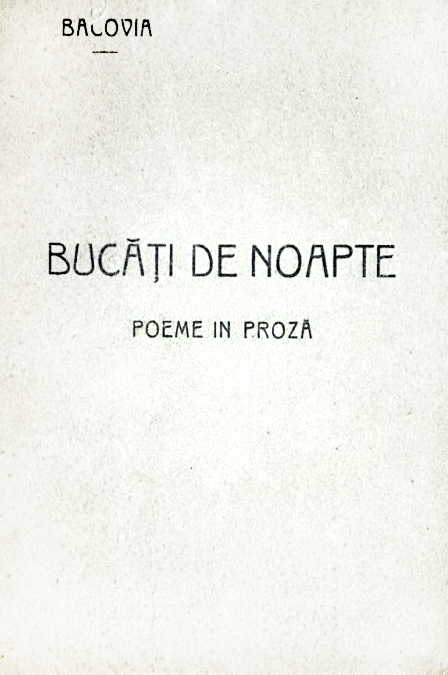 Bucăţi de noapte by George Bacovia | Goodreads