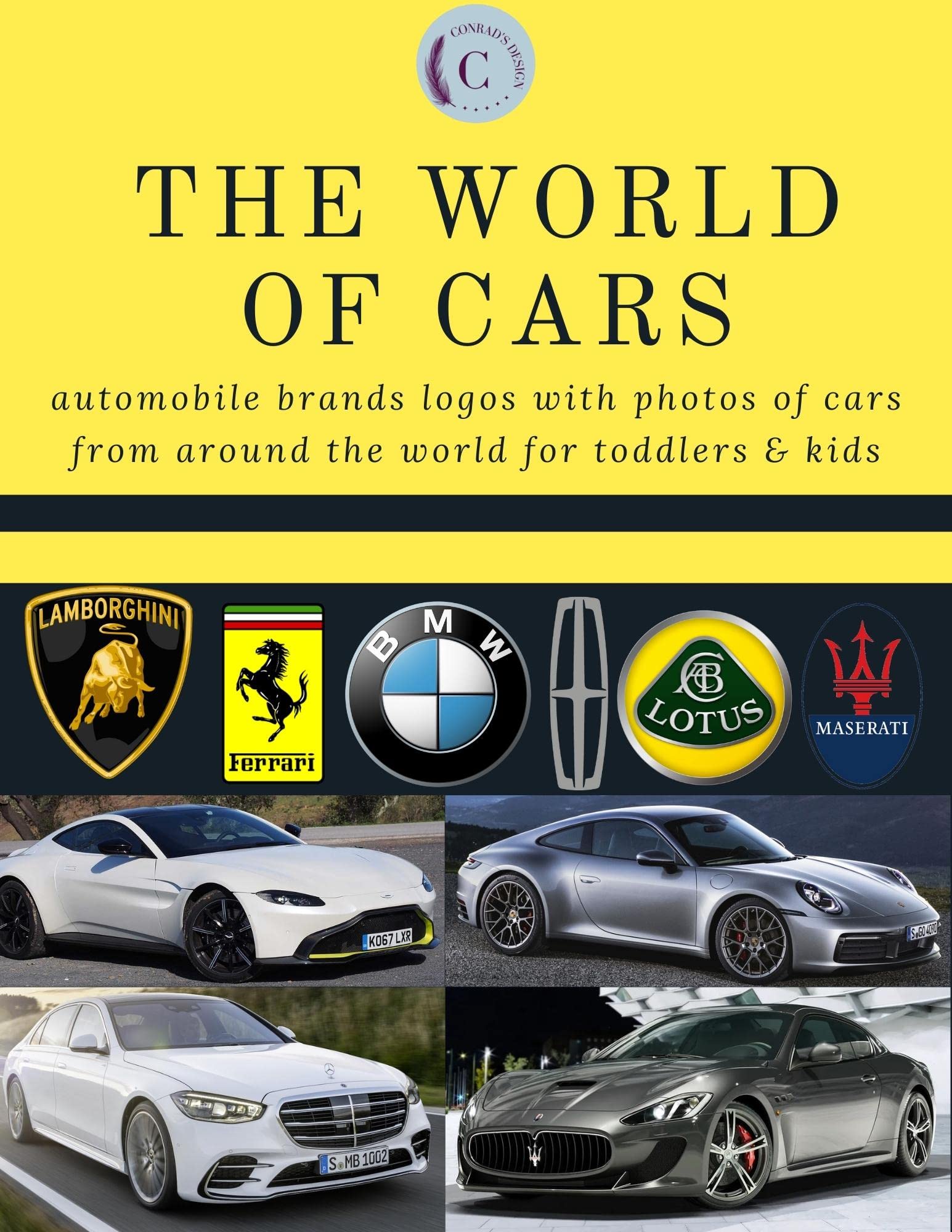 The World Of Cars: book for toddlers & kids, car brands logos with nice ...