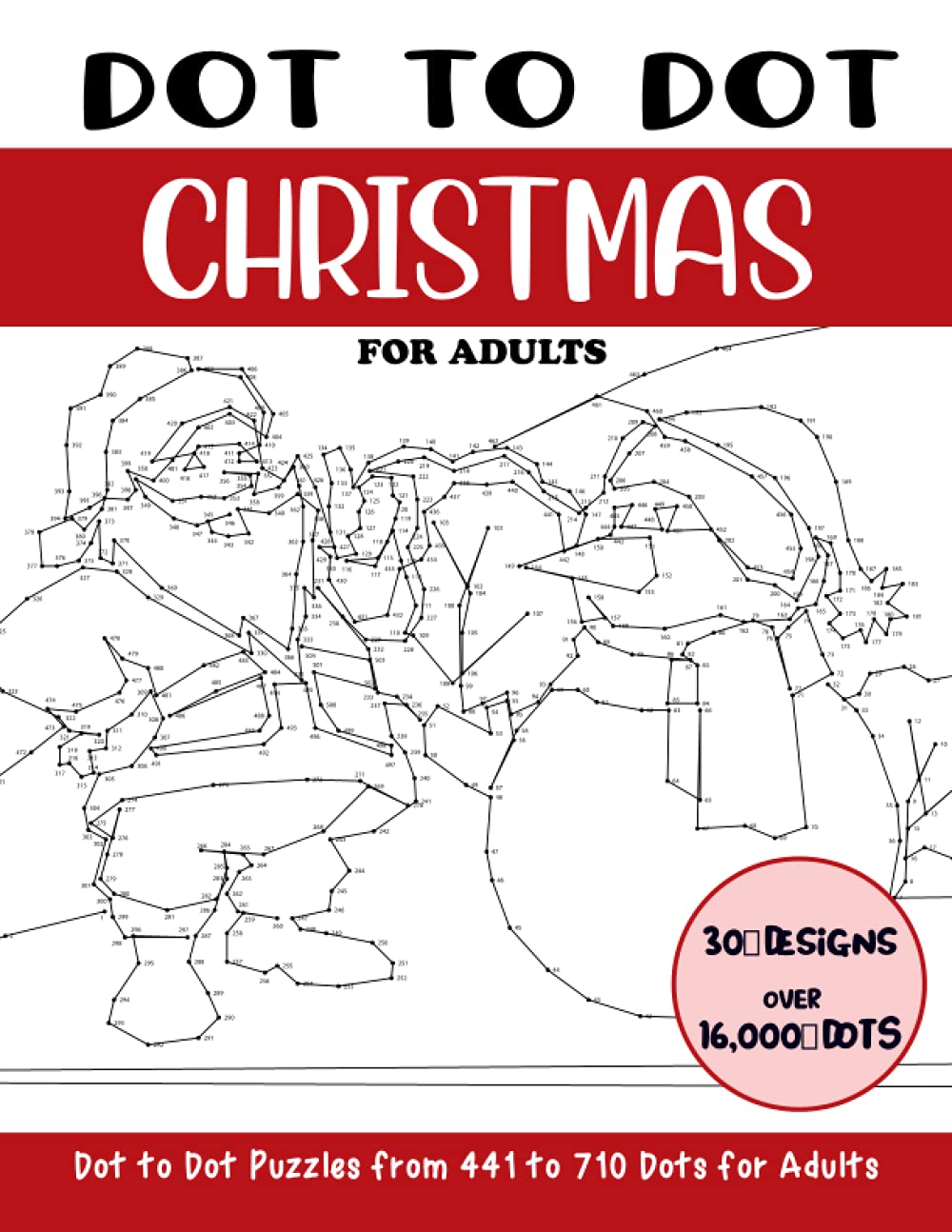 Dot to Dot Christmas for Adults: Christmas Connect the Dots Book for ...