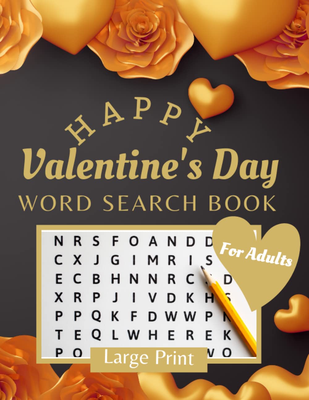 Valentine's Day Word Search Puzzle Books For Adults: Large Print ...
