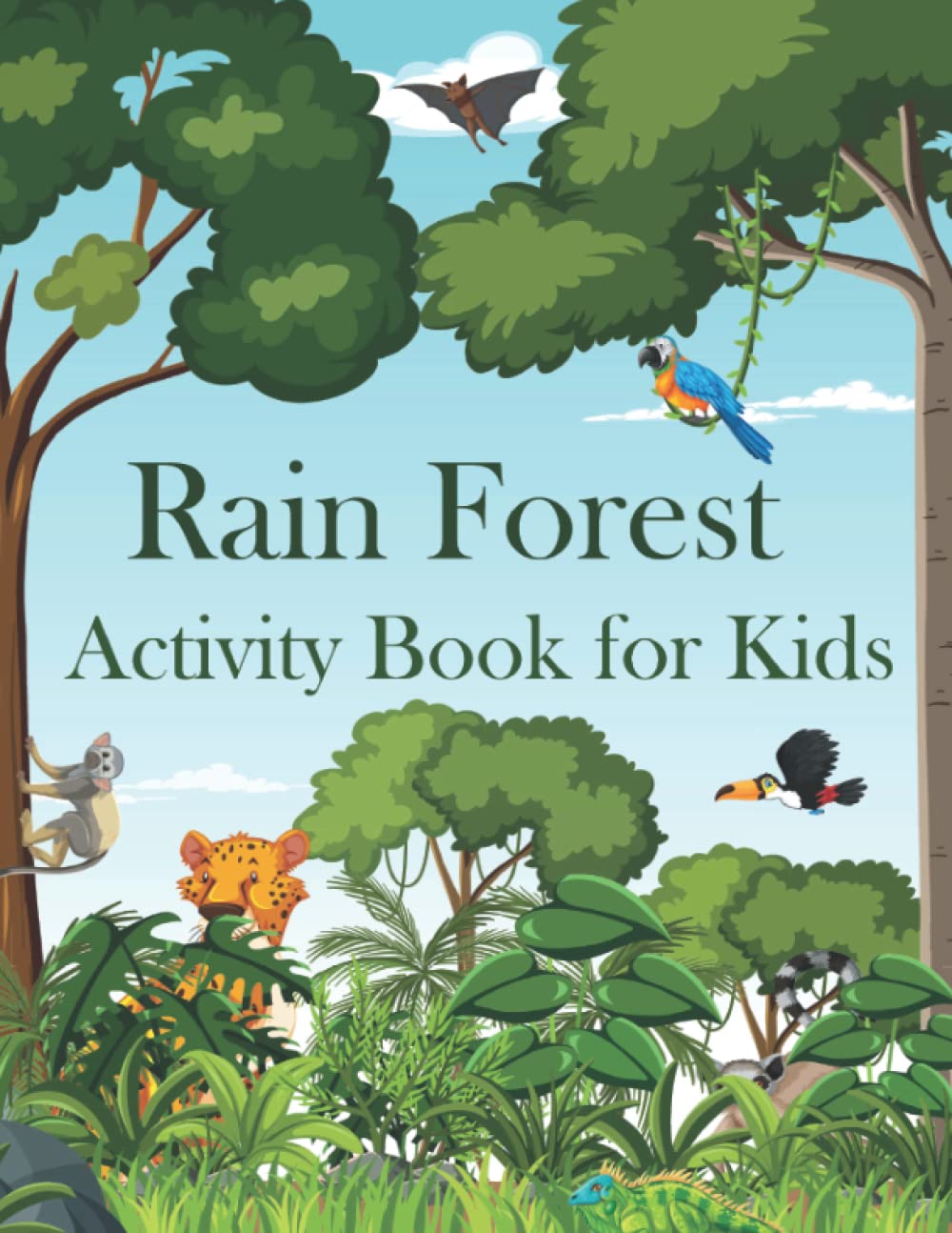 Rain Forest Activity Book for Kids: Puzzle, Coloring Pages, Word Search ...