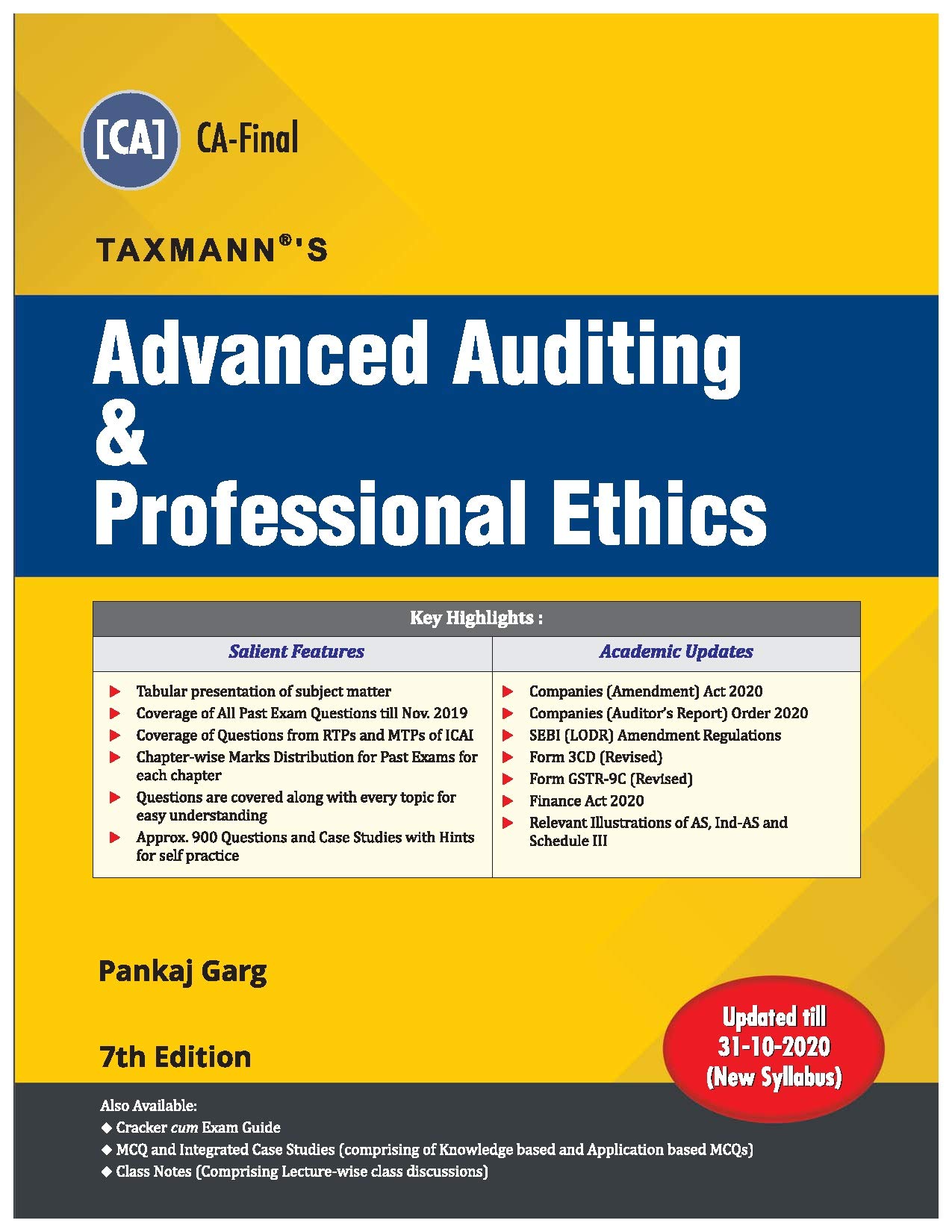 Taxmann's Advanced Auditing & Professional Ethics | CA Final-New ...