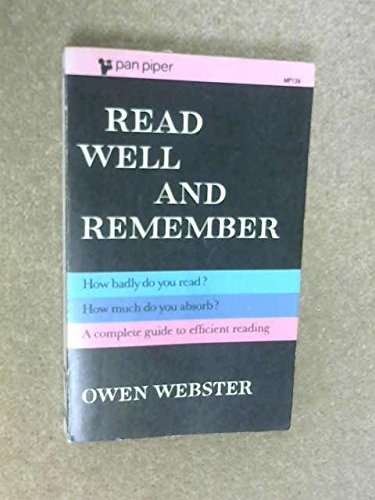 Read Well and Remember by Owen webster | Goodreads