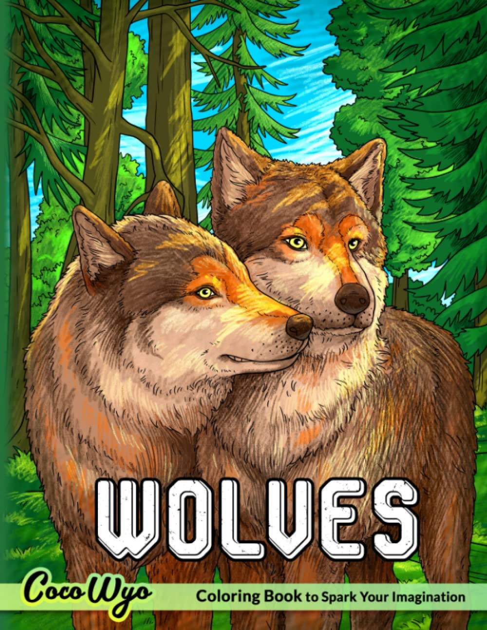 Wolves Coloring Book: Amazing Adult Colouring Wolves Pictures For ...