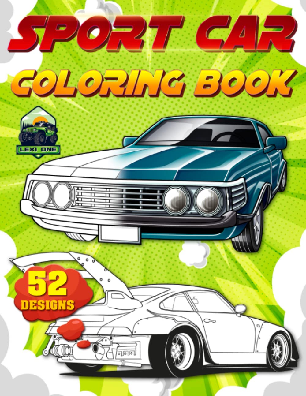 Sports Car Coloring Book: for Car Lovers, Adults, Man, male, adult boy ...
