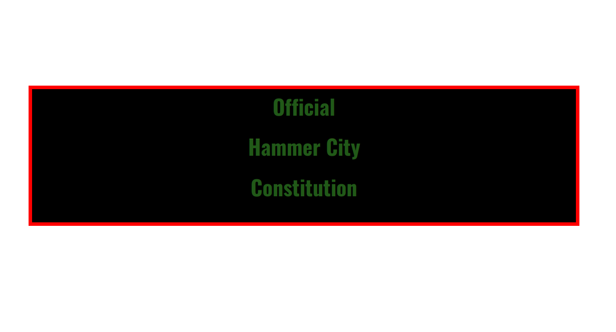 Official Hammer City Constitution by Black Hammer Party | Goodreads