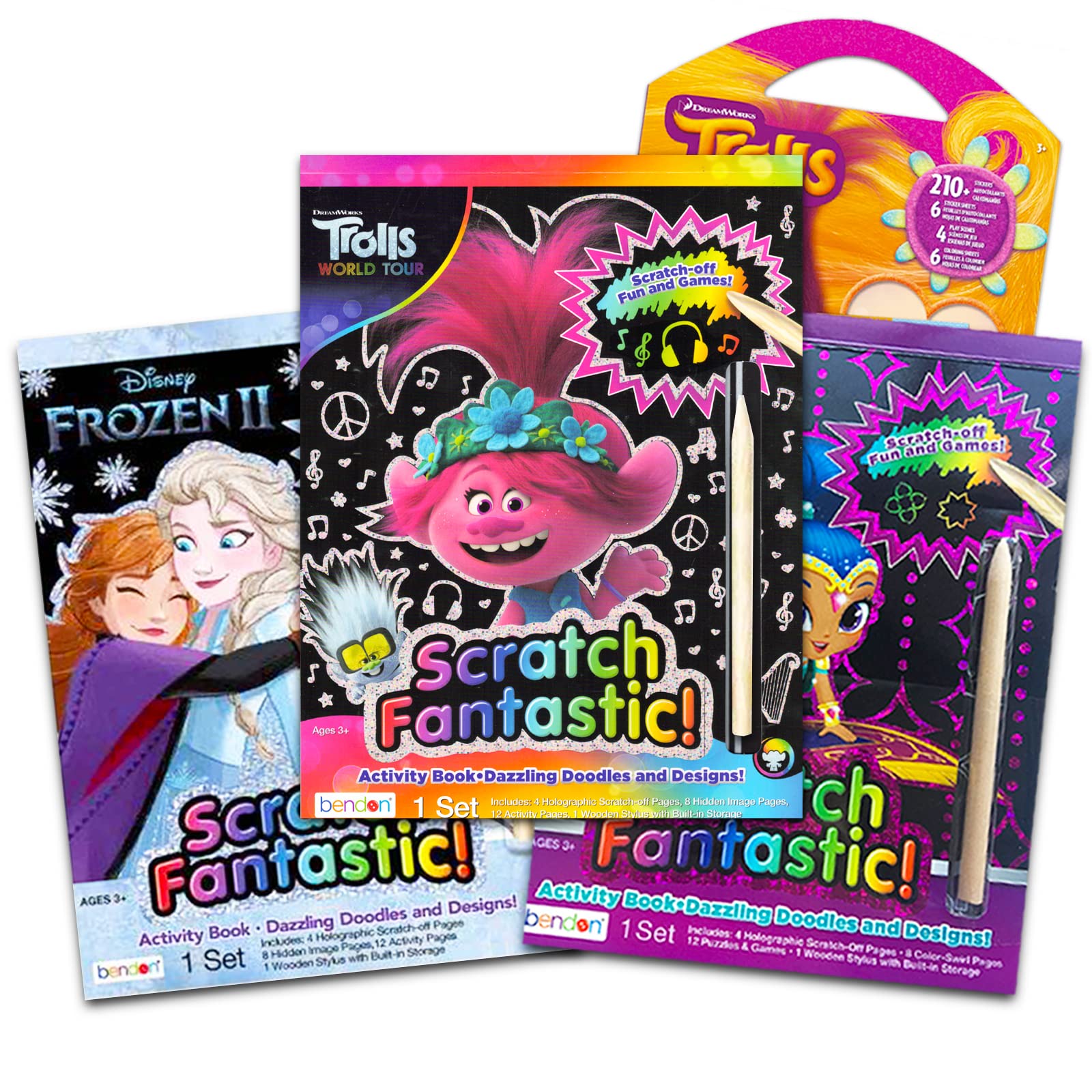 Assorted Scratch Art for Girls Toddlers -- 3 Scratch Books for Kids ...
