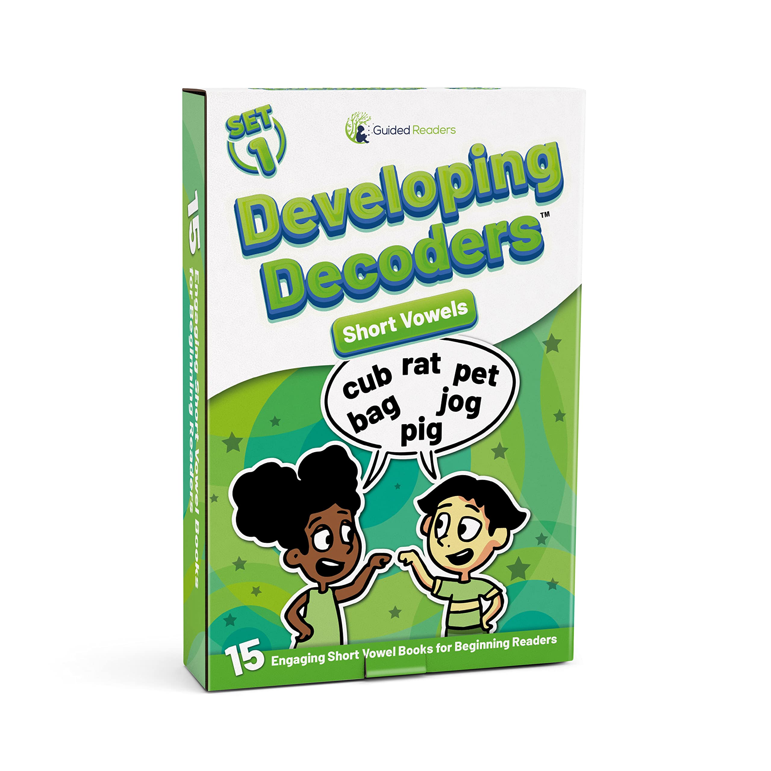 Decodable Readers: 15 Short Vowel Phonics Decodable Books for Beginning ...