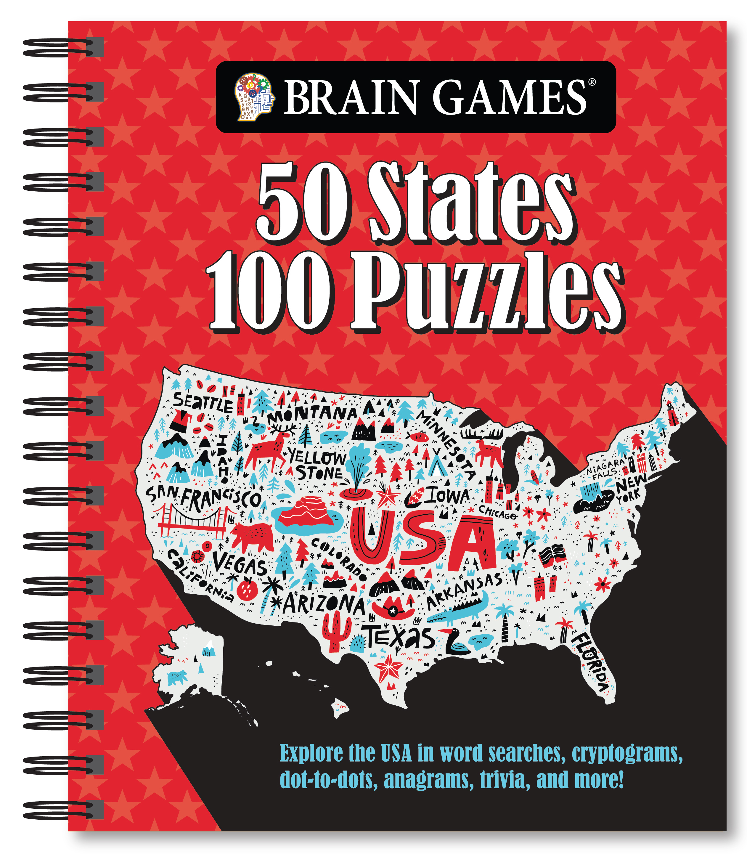 Brain Games - 50 States 100 Puzzles: Explore the USA in Word Searches ...