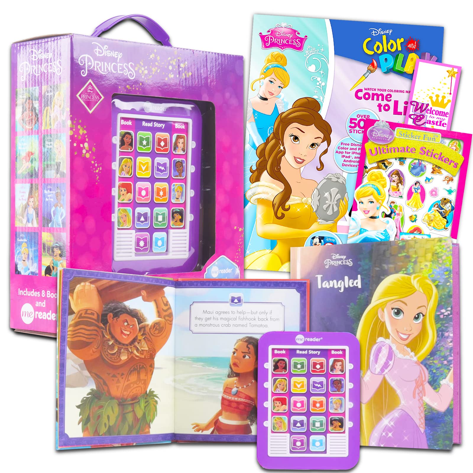 Disney Princess Read Along Books for Toddlers, Kids - Bundle with 8 ...