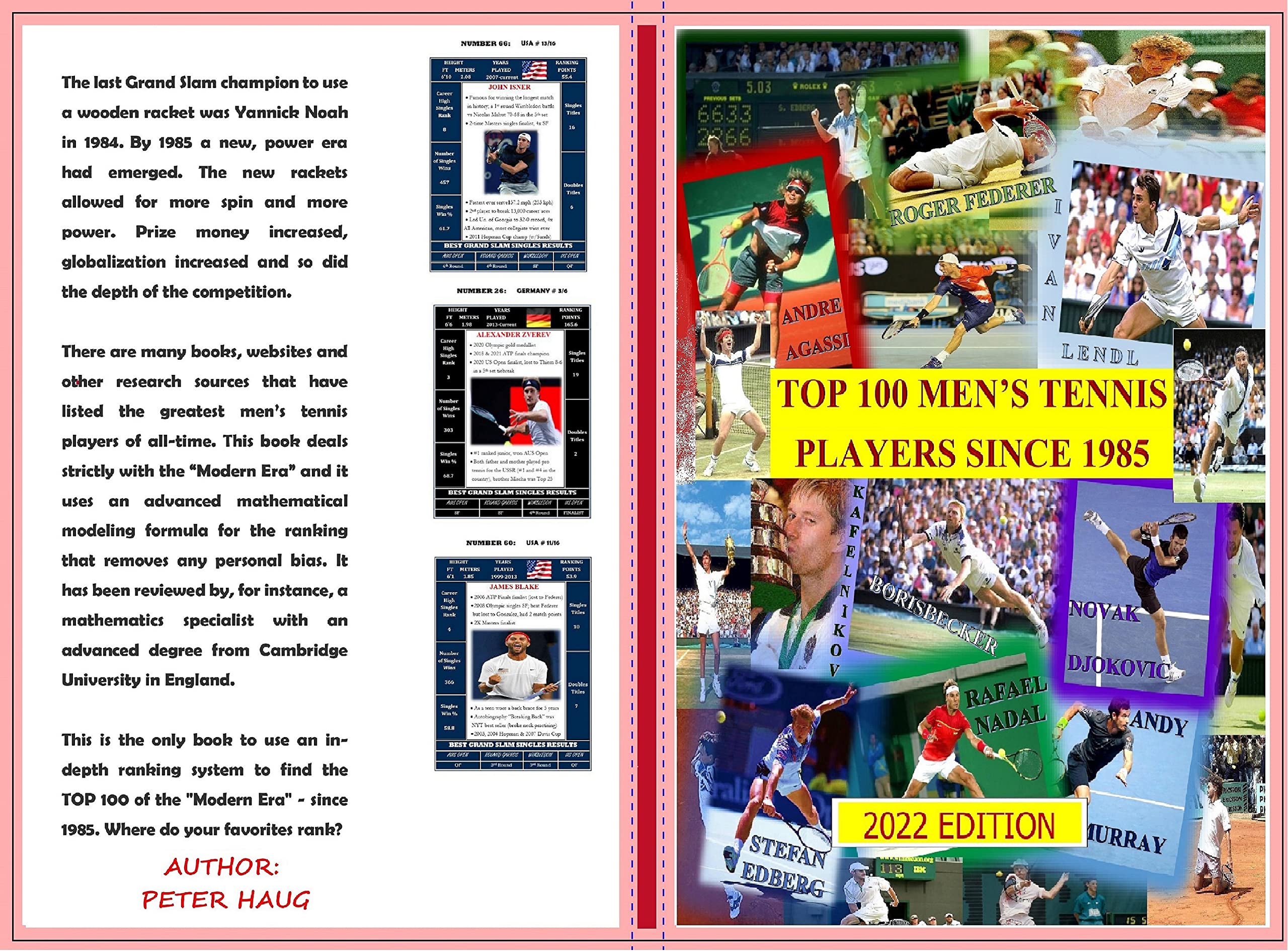 TOP 100 MEN'S TENNIS PLAYERS SINCE 1985 - 2022 EDITION by Peter Haug ...