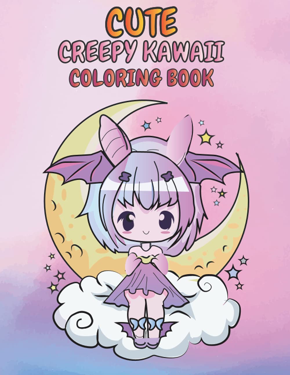 Cute Creepy Kawaii Coloring Book:: Cute Horror Spooky Gothic Coloring ...