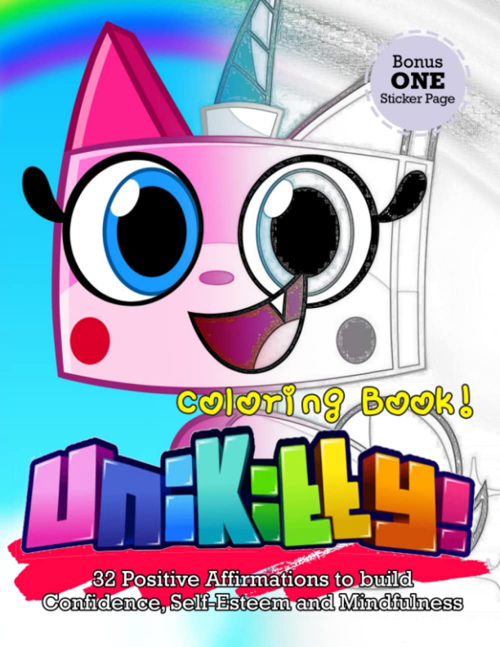 UníKítty Coloring Book Bonus One Sticker Page: Easy Coloring Pages For ...