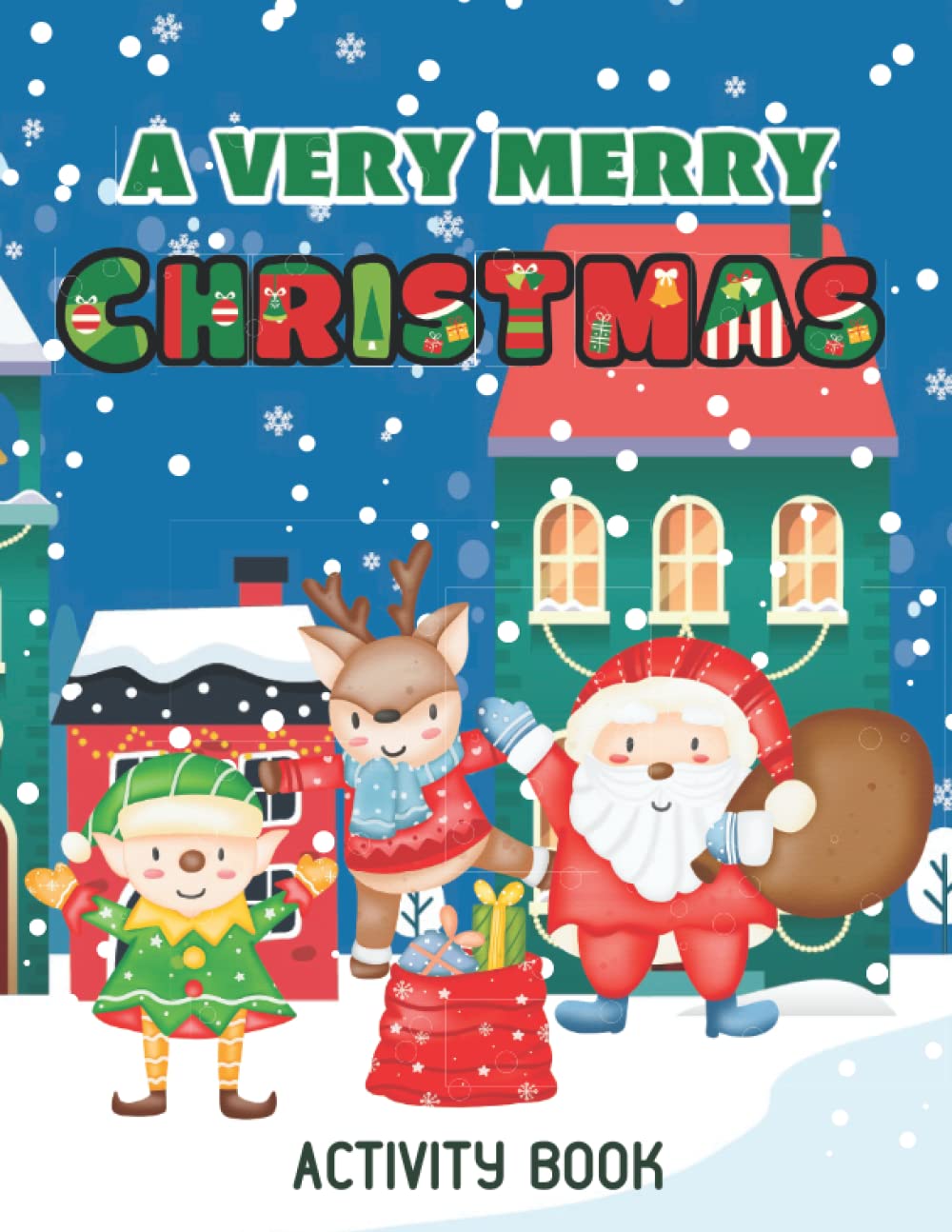 A Very Merry Christmas Activity Book For Kids: A Fun Christmas Puzzle ...
