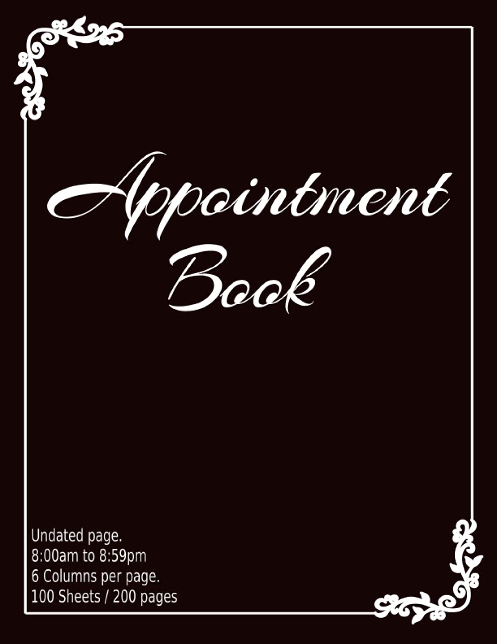 Appointment Book 6 Columns 200 Pages: Undated Appointment Book Schedule ...