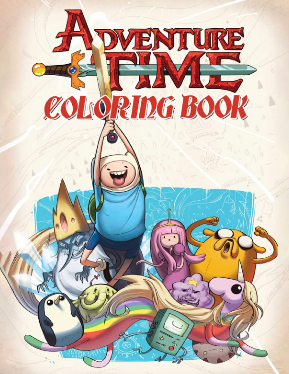Advénture Time Coloring Book: For Kids And Adults With High Quality ...