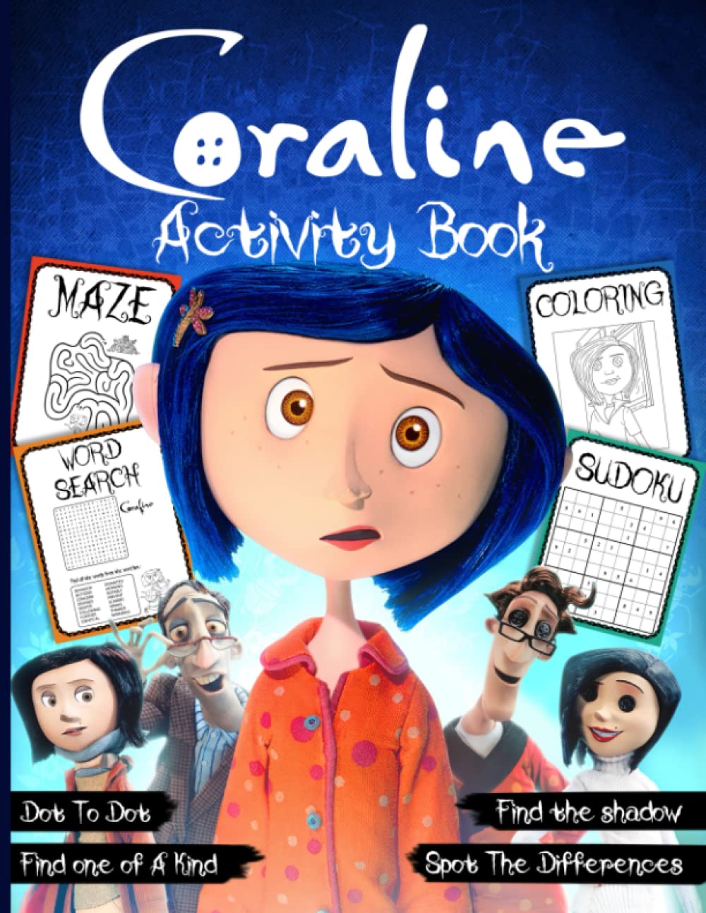 Coraline Activity Book: An Adorable A Collection Coloring Adults Word ...