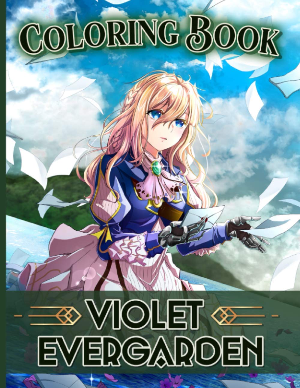 Violet Evergarden Coloring Book: Anxiety Violet Evergarden Coloring ...