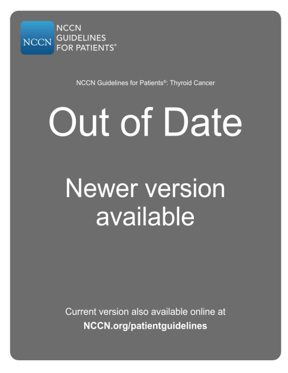 NCCN Guidelines for Patients®: Thyroid Cancer by National Comprehensive ...