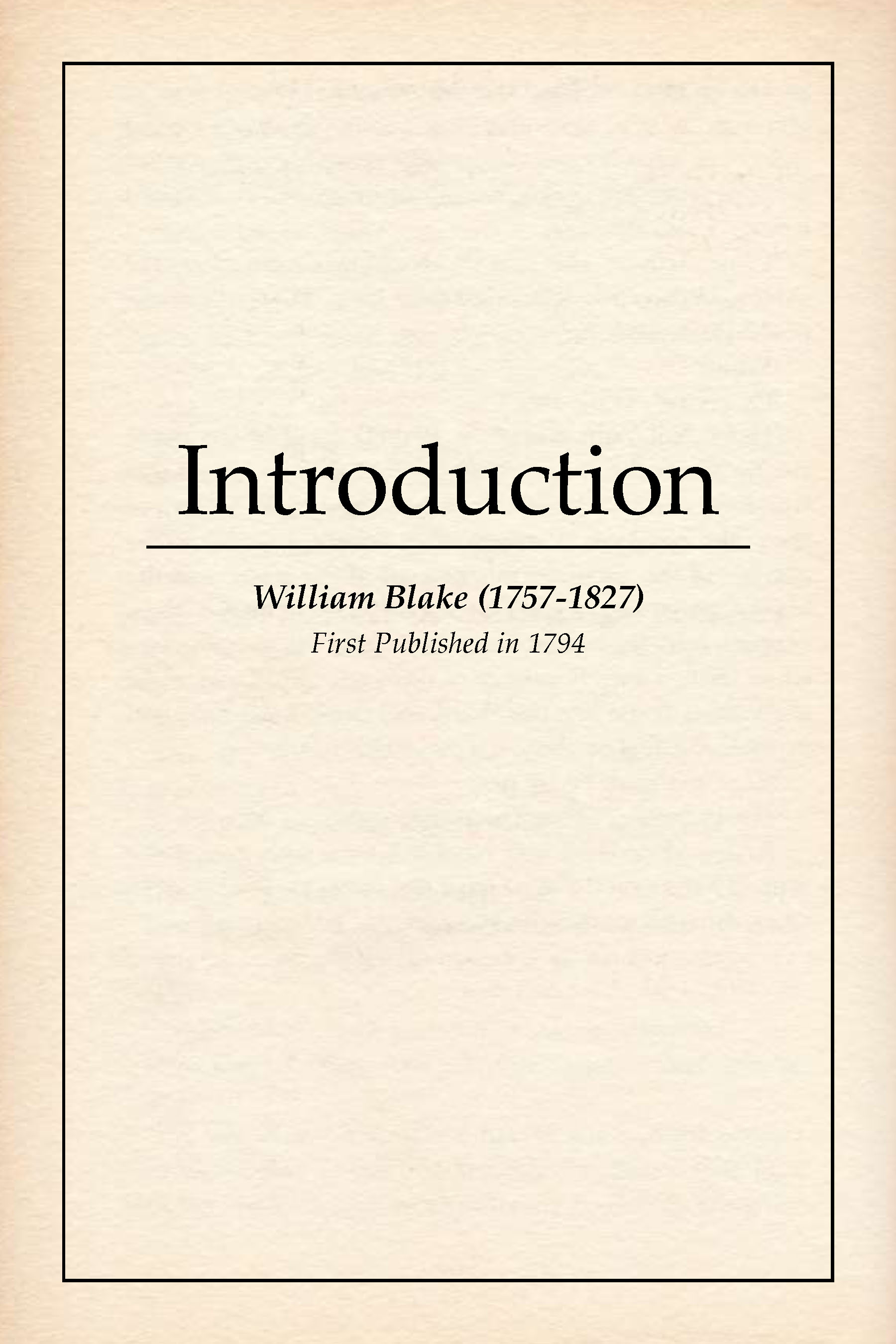 Introduction (Songs of Experience) by William Blake | Goodreads