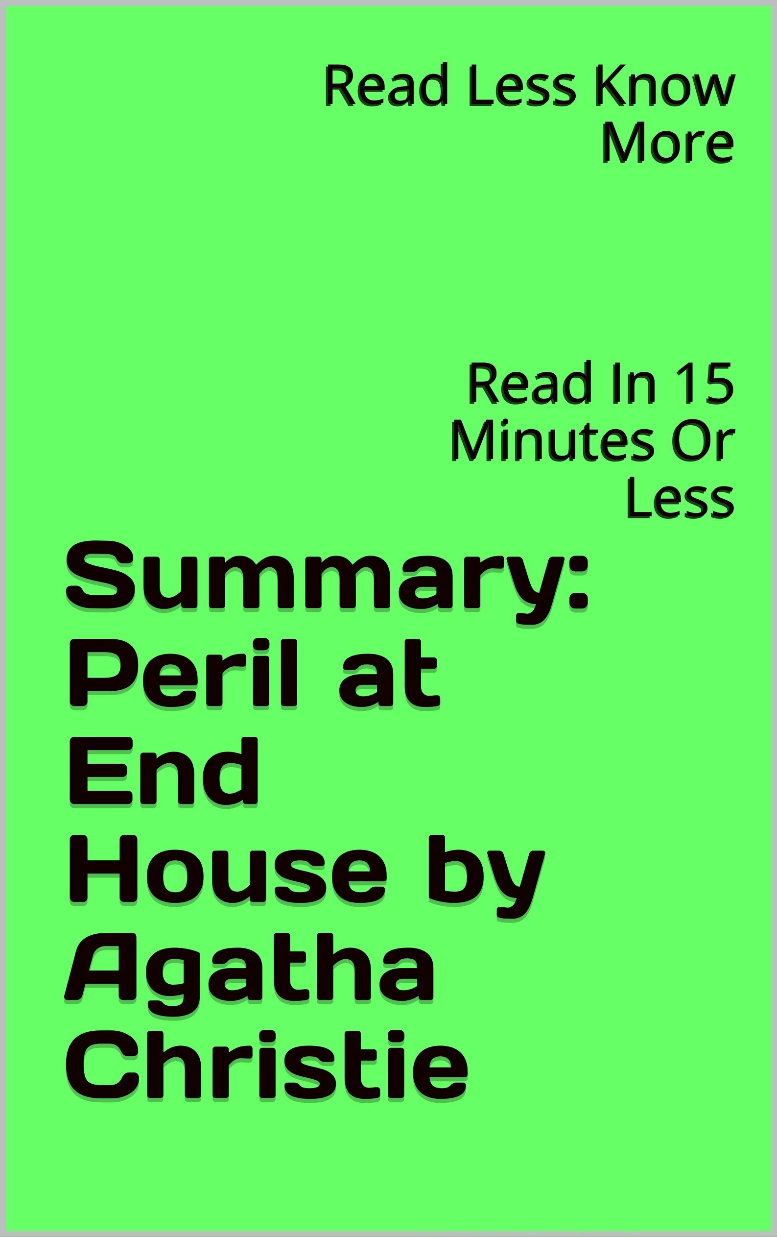 Summary: Peril at End House by Agatha Christie: Read In 15 Minutes Or ...