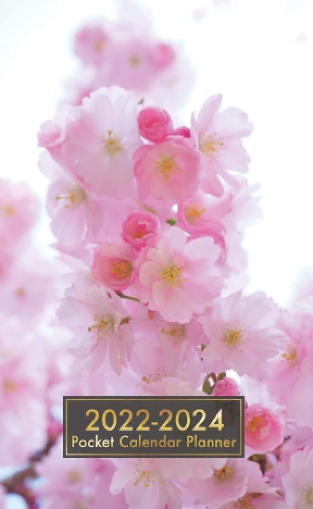 2022-2024 Pocket Calendar Planner: Pink Cherry Blossoms Cover Design, 3 ...