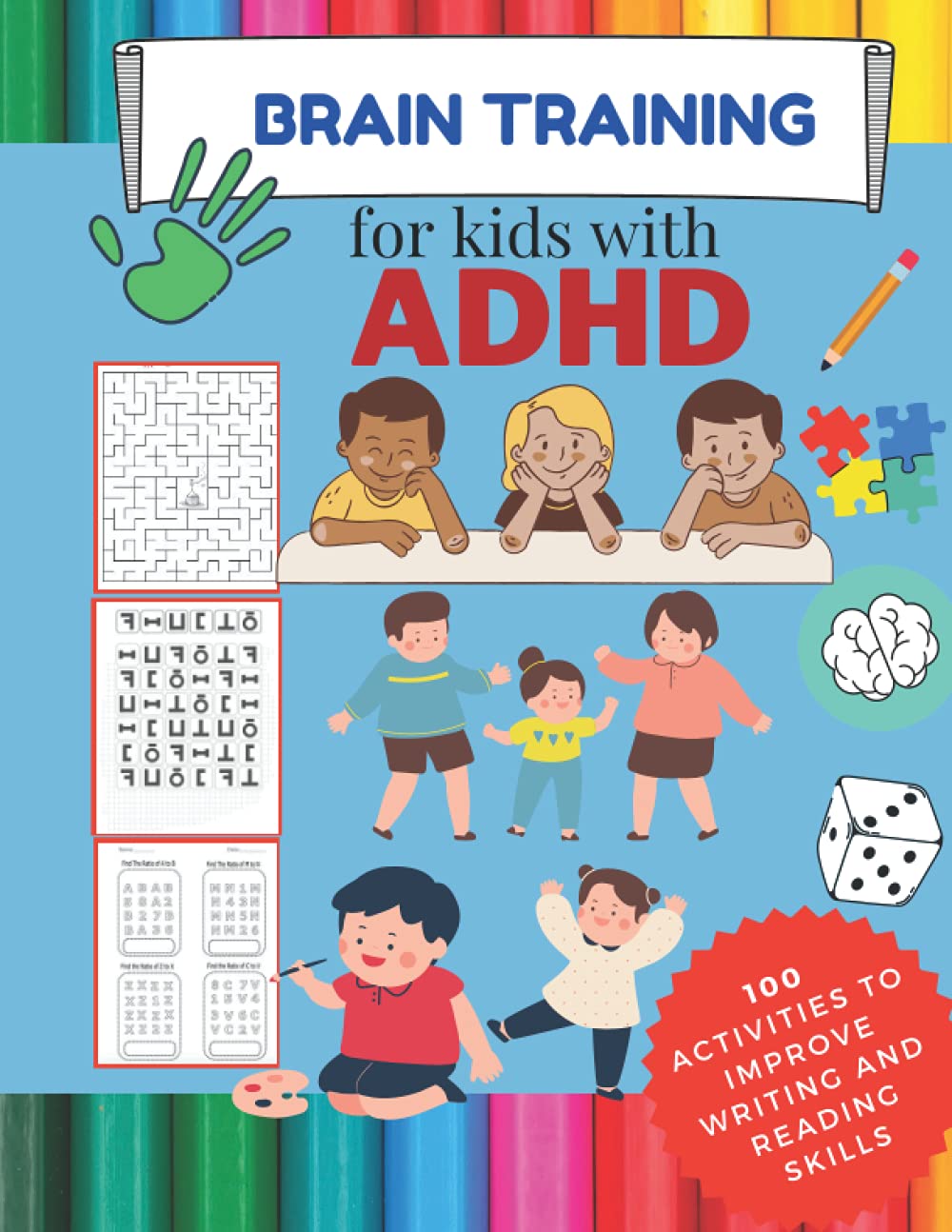 BRAIN TRAINING for kids with ADHD- 100 activities to improve writing ...