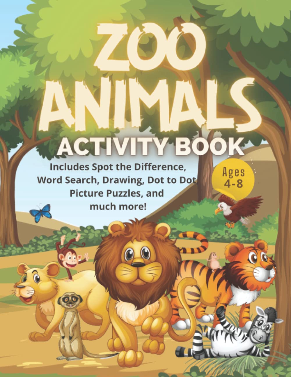 Zoo Animals Activity Book - Includes Spot the Difference, Word Search ...