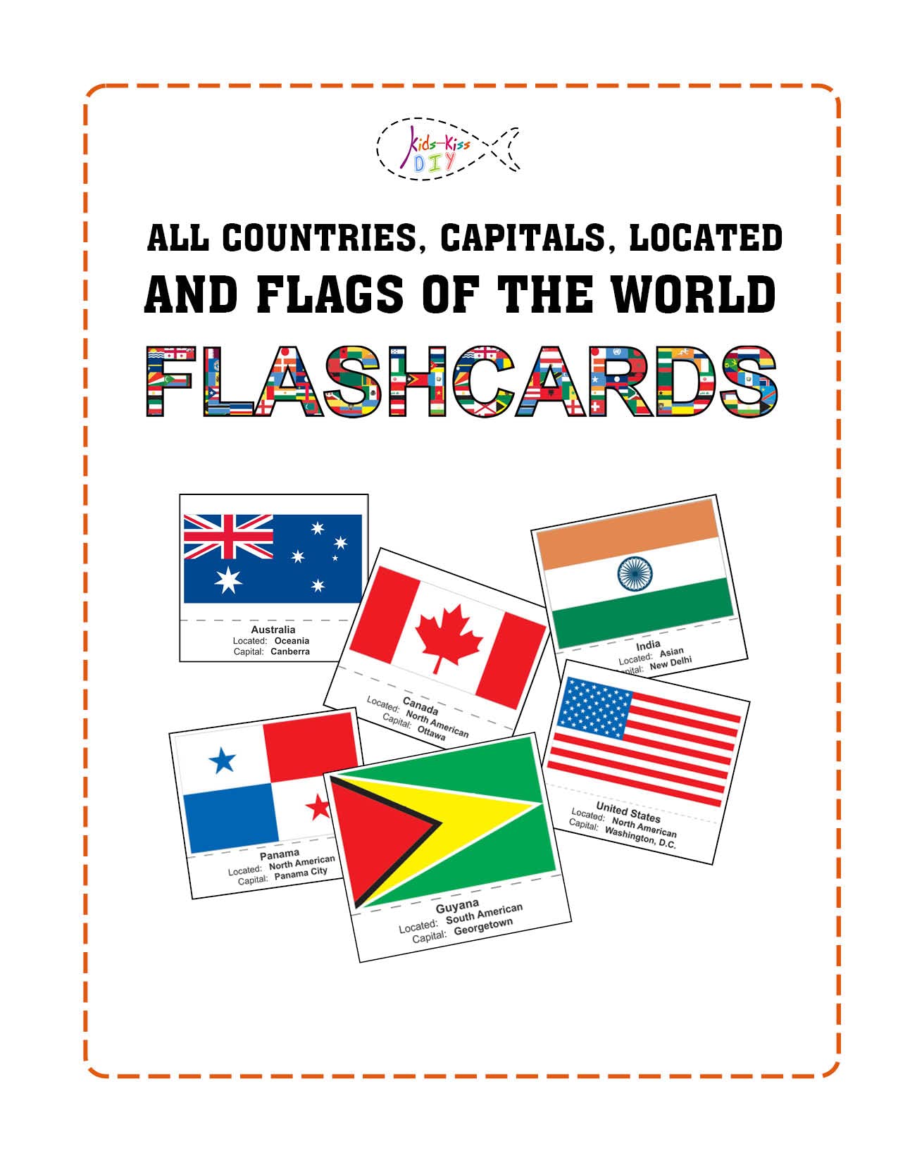 ALL COUNTRIES, CAPITALS, LOCATED AND FLAGS OF THE WORLD FLASH CARDS ...