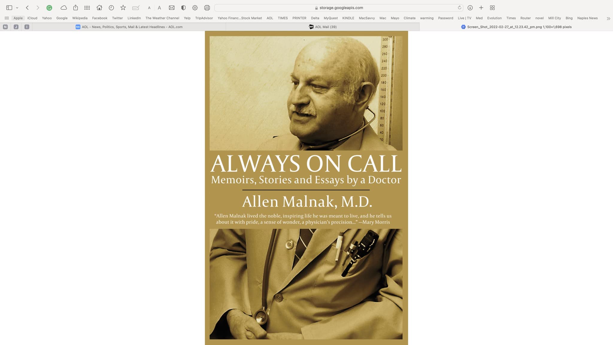 Always On Call: Memoirs, Stories and Essays by a Doctor by Allen Malnak ...