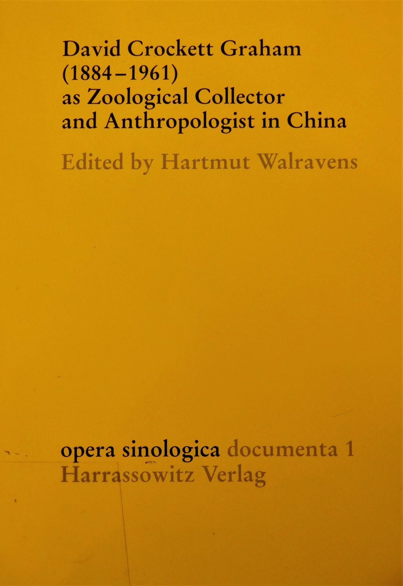 David Crockett Graham (1884-1961) as Zoological Collector and ...