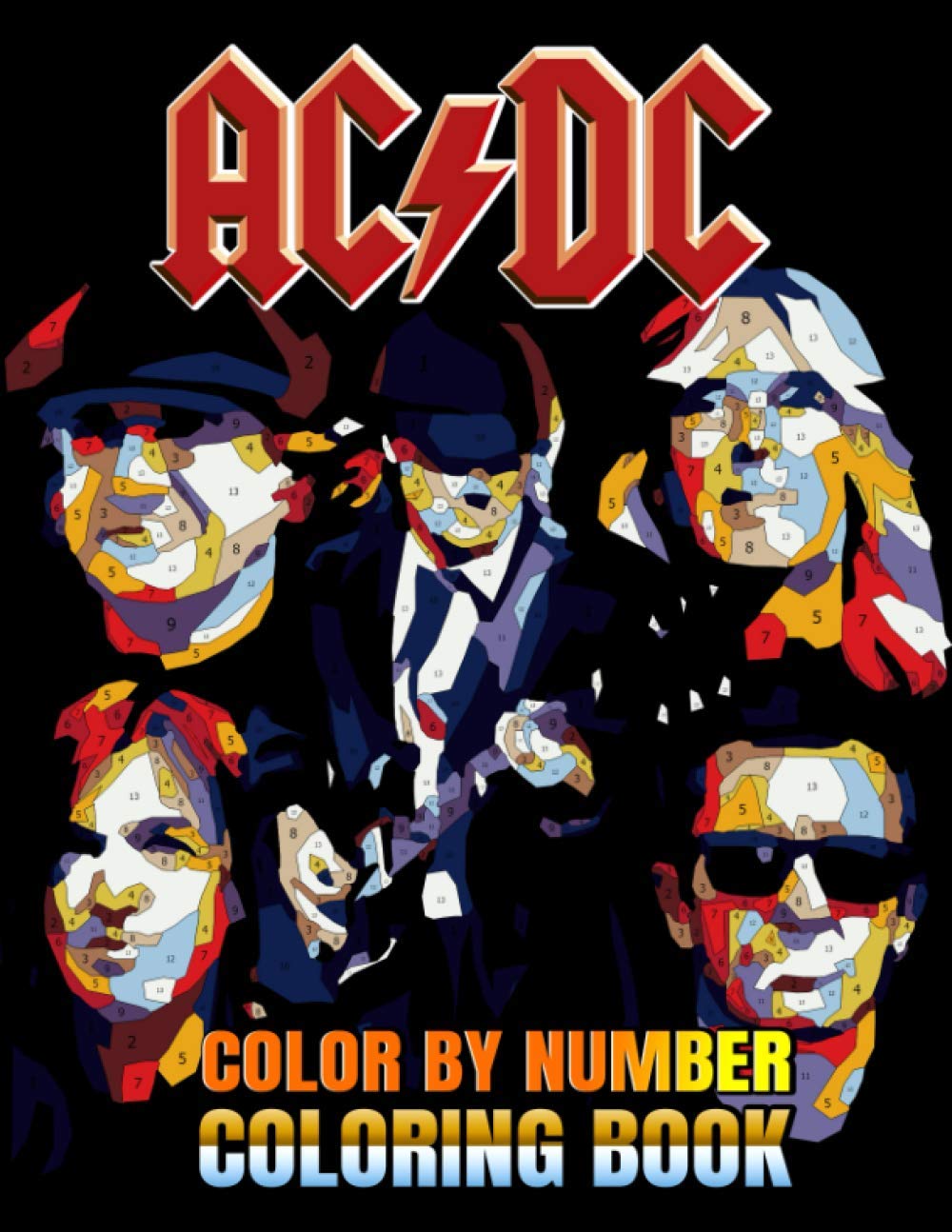 AC/DC Color By Number Coloring Books: Australian Rock Legends Inspired ...