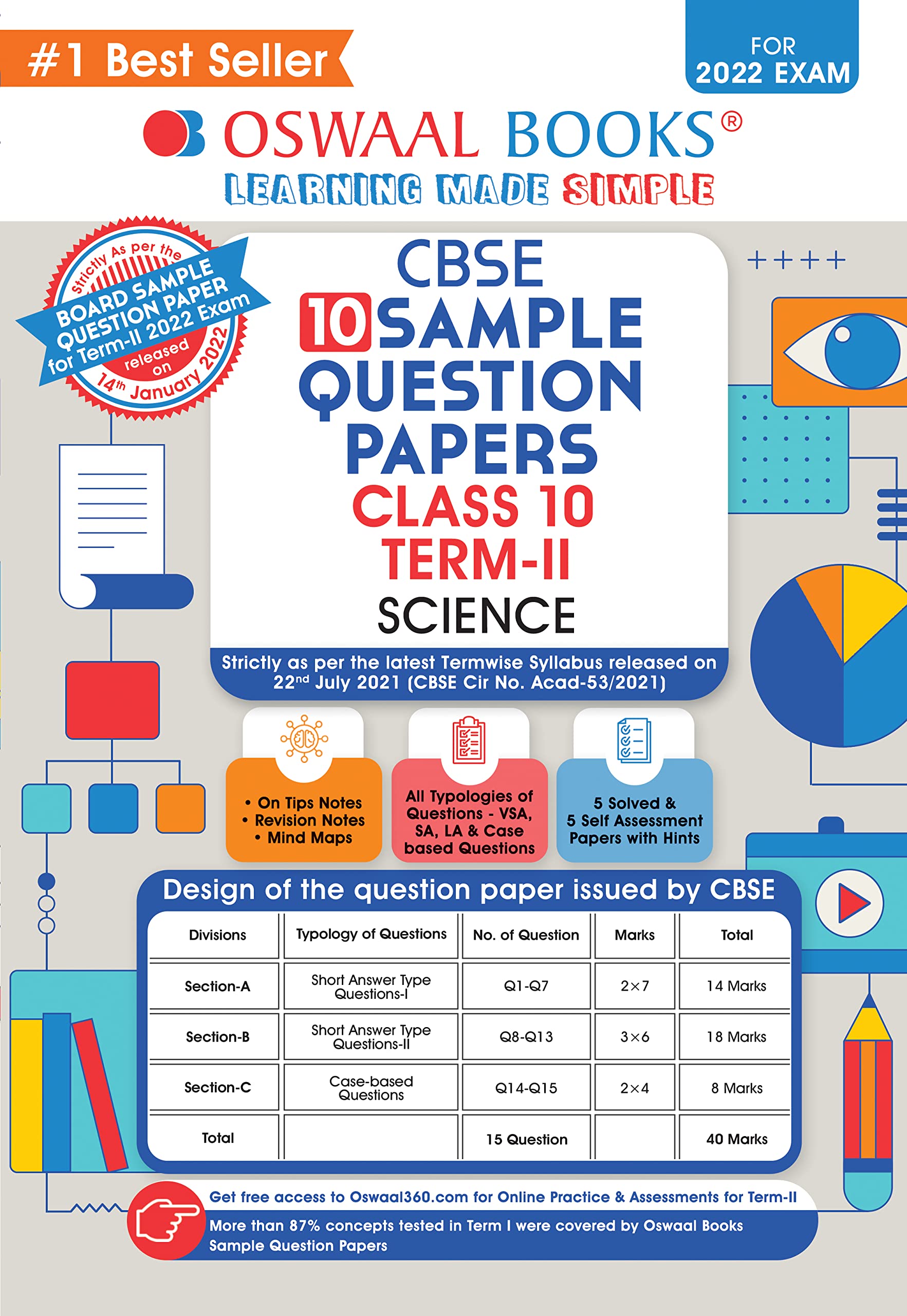 Oswaal CBSE Term 2 Science Class 10 Sample Question Papers Book by ...