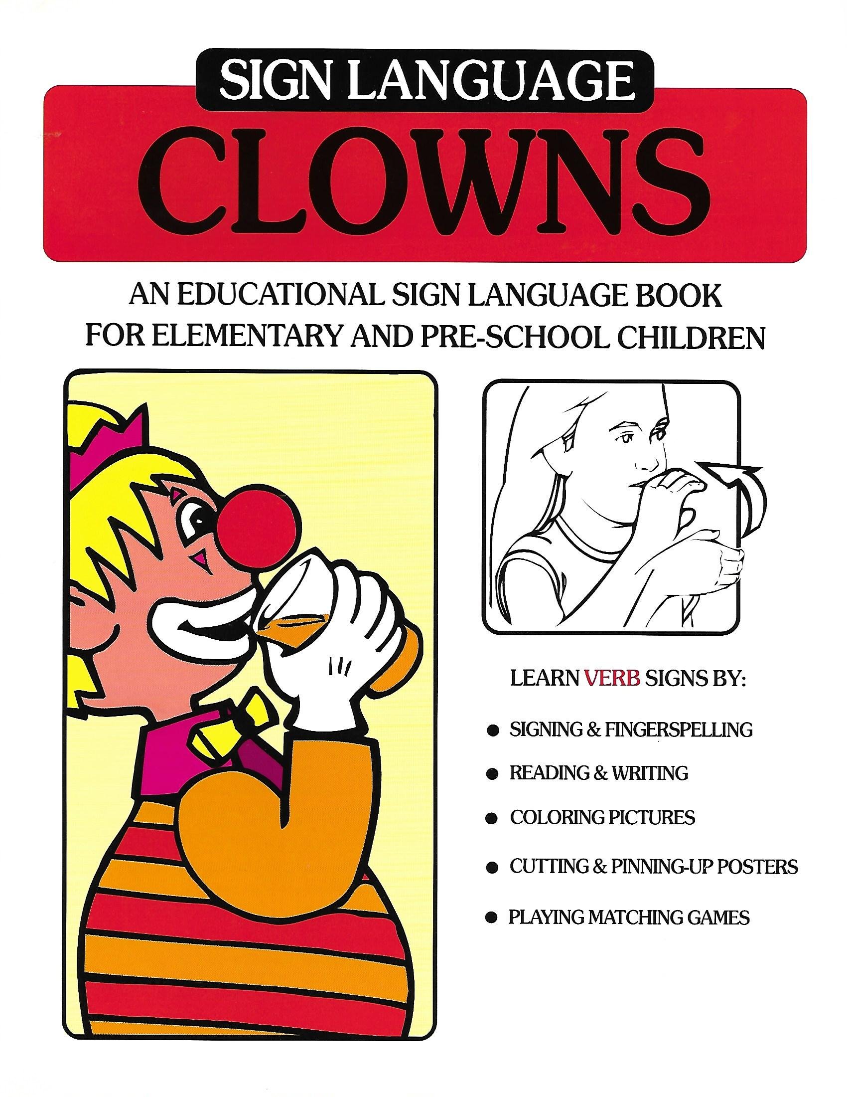 Harris Communications B161 Sign Language Coloring Books - Clowns by ...
