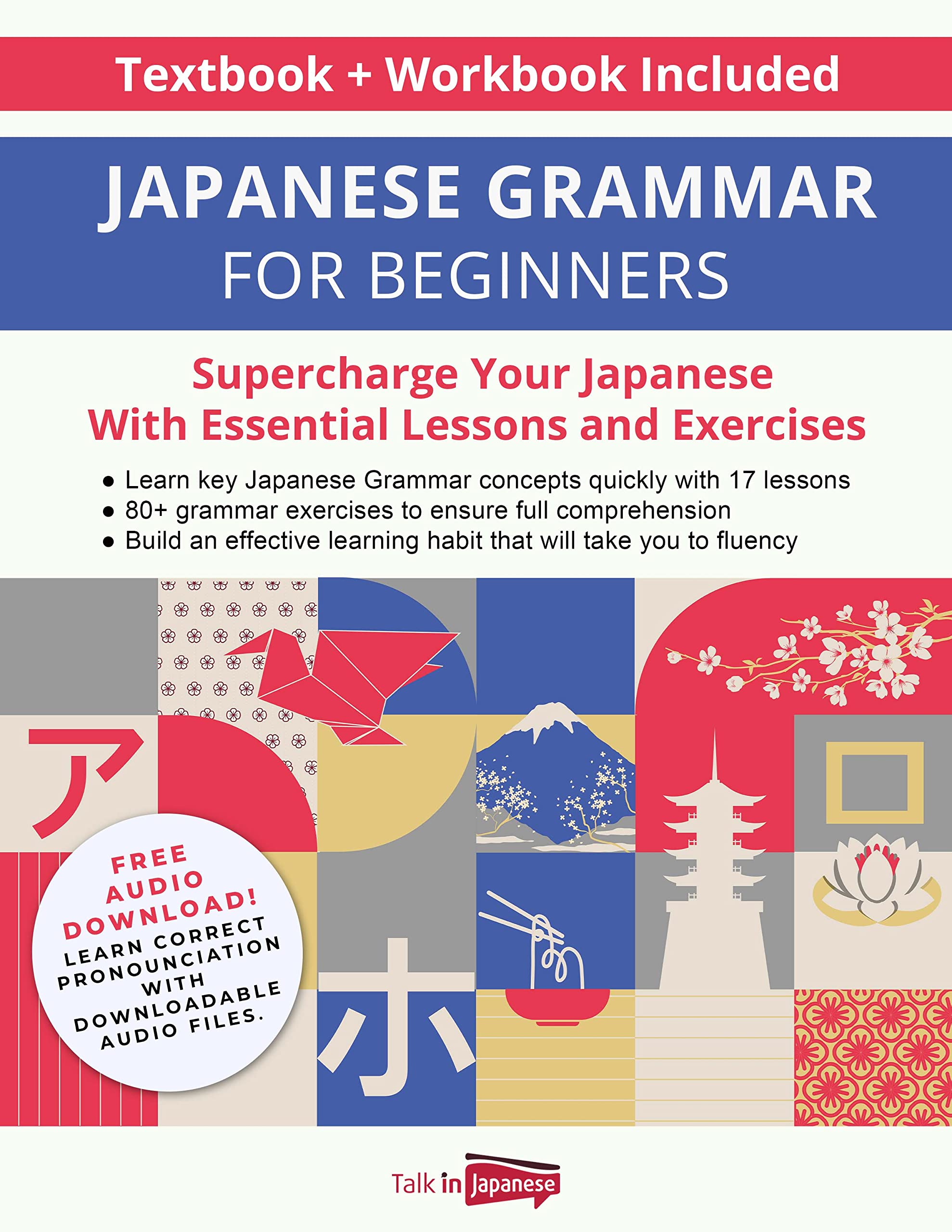 Japanese Grammar for Beginners Textbook & Workbook Included: Read ...