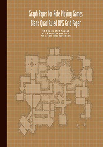 Graph Paper for Role Playing Games: Full Bleed 1/4 inch Square Grid ...