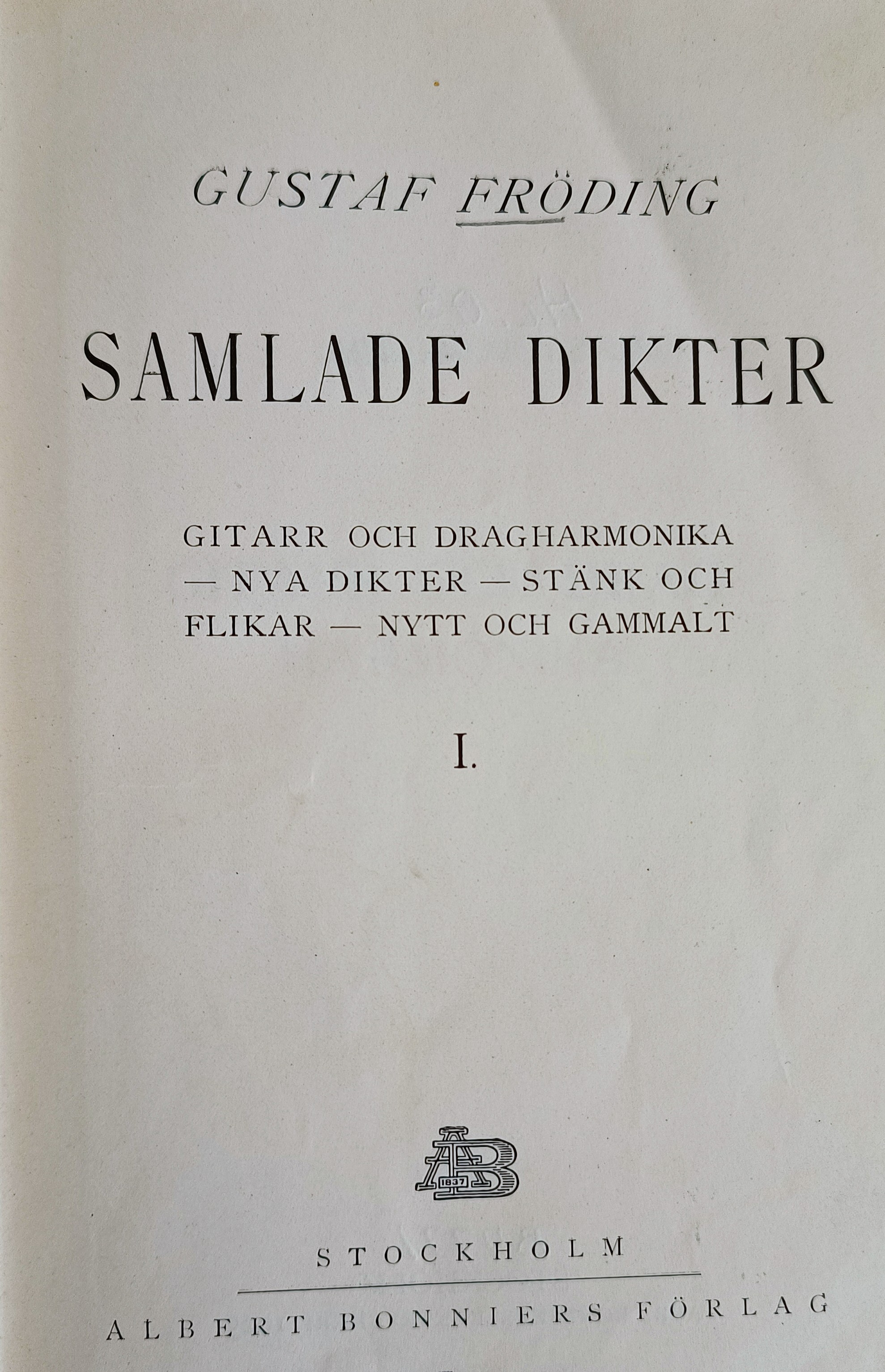 Samlade dikter 1 by Gustaf Fröding | Goodreads