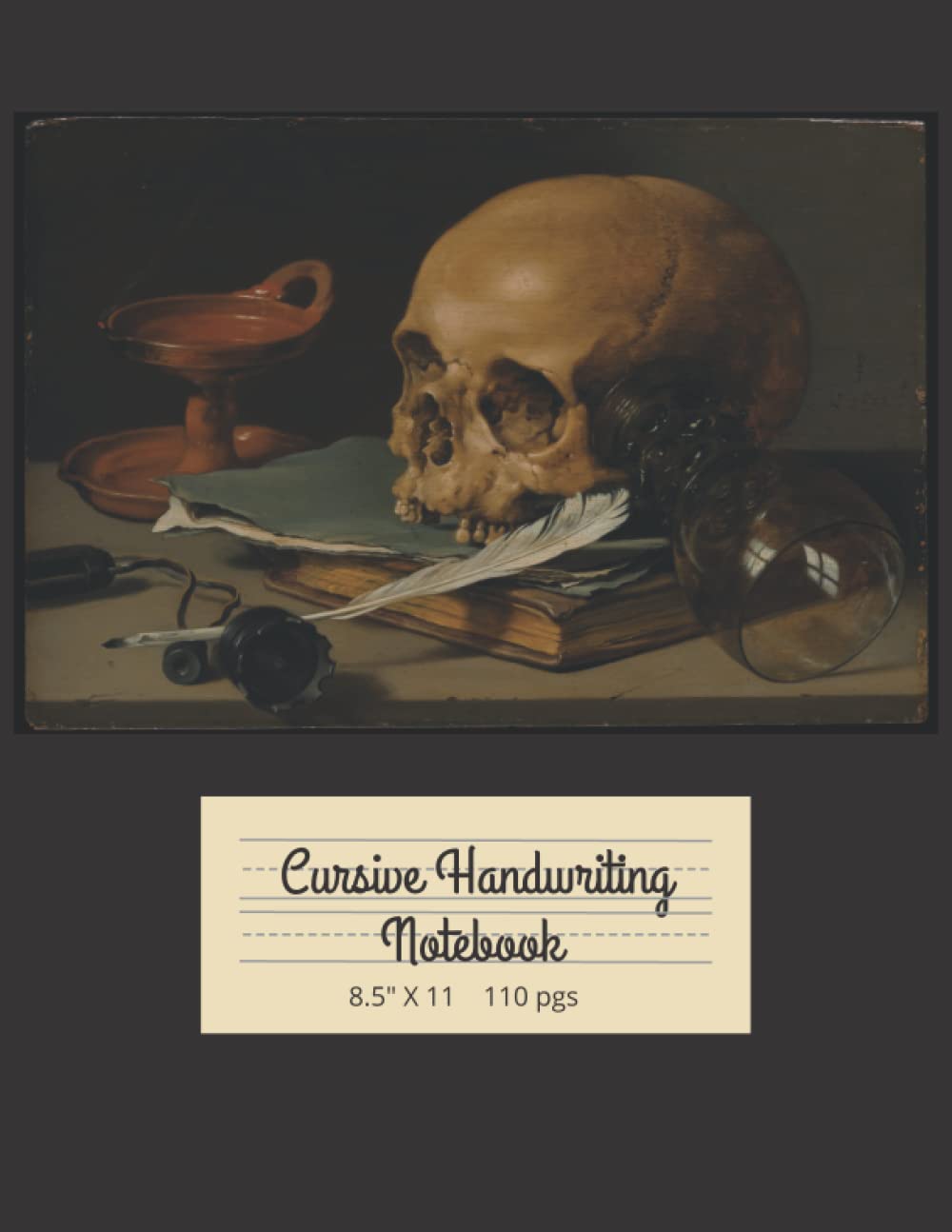 Cursive Handwriting Notebook: 8.5” X 11” | Dotted line notebook | 110 ...