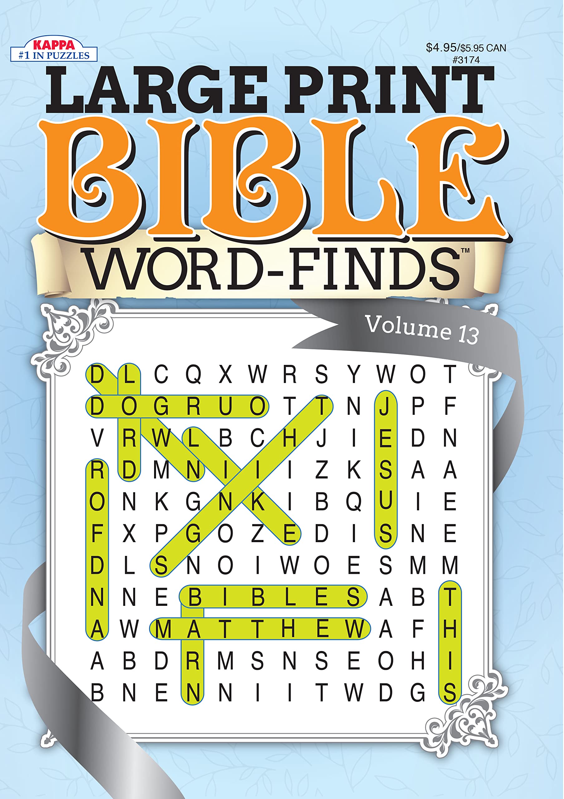 Large Print Bible Word-Finds Puzzle Book-Word Search Volume 13 by Kappa ...