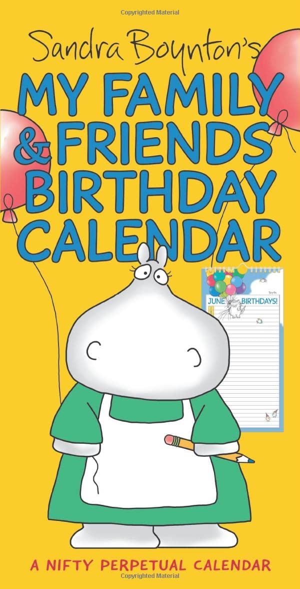 Sandra Boynton's My Family & Friends Birthday Perpetual Calendar by ...