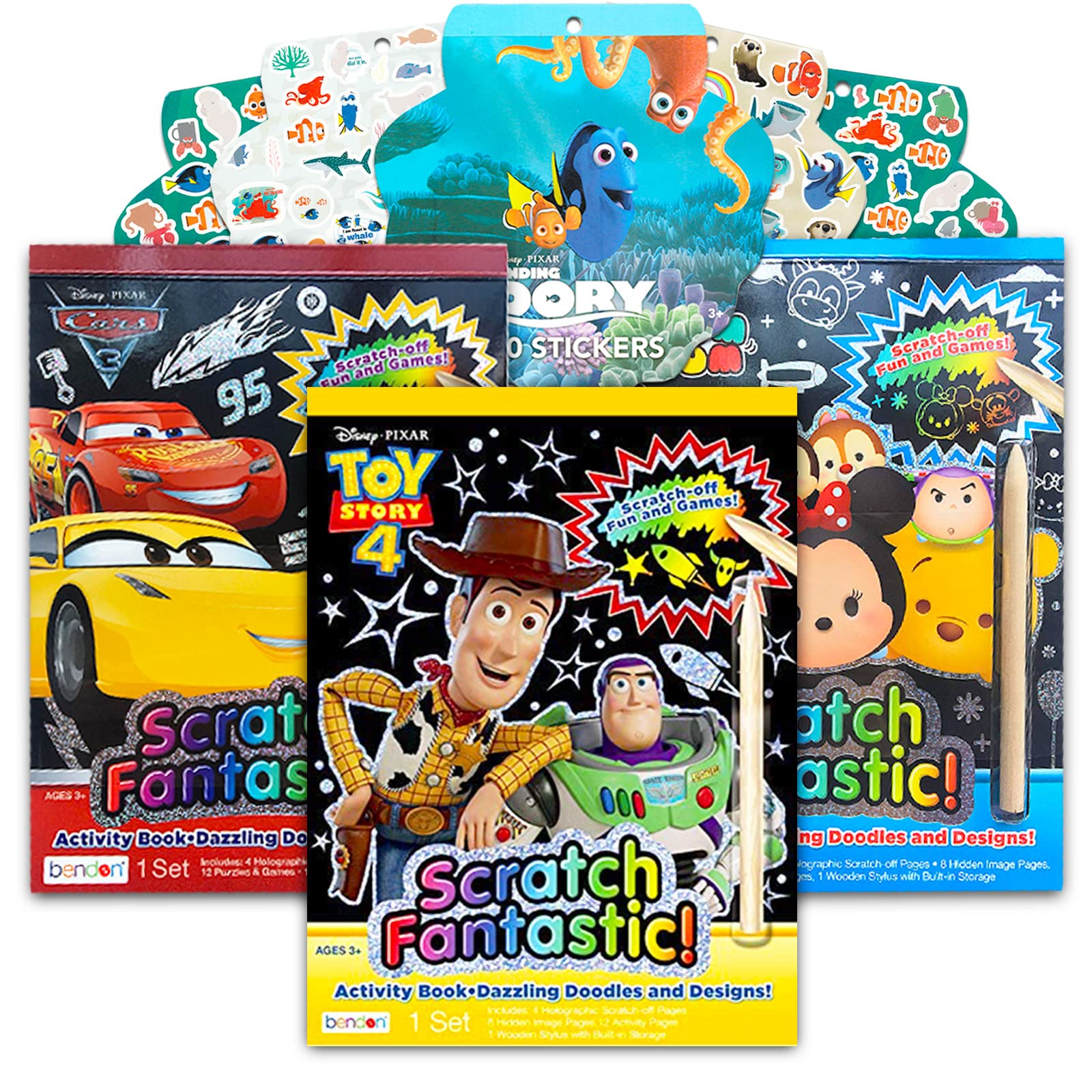 Disney Scratch Art for Kids Toddlers -- 3 Scratch Books for Kids ...