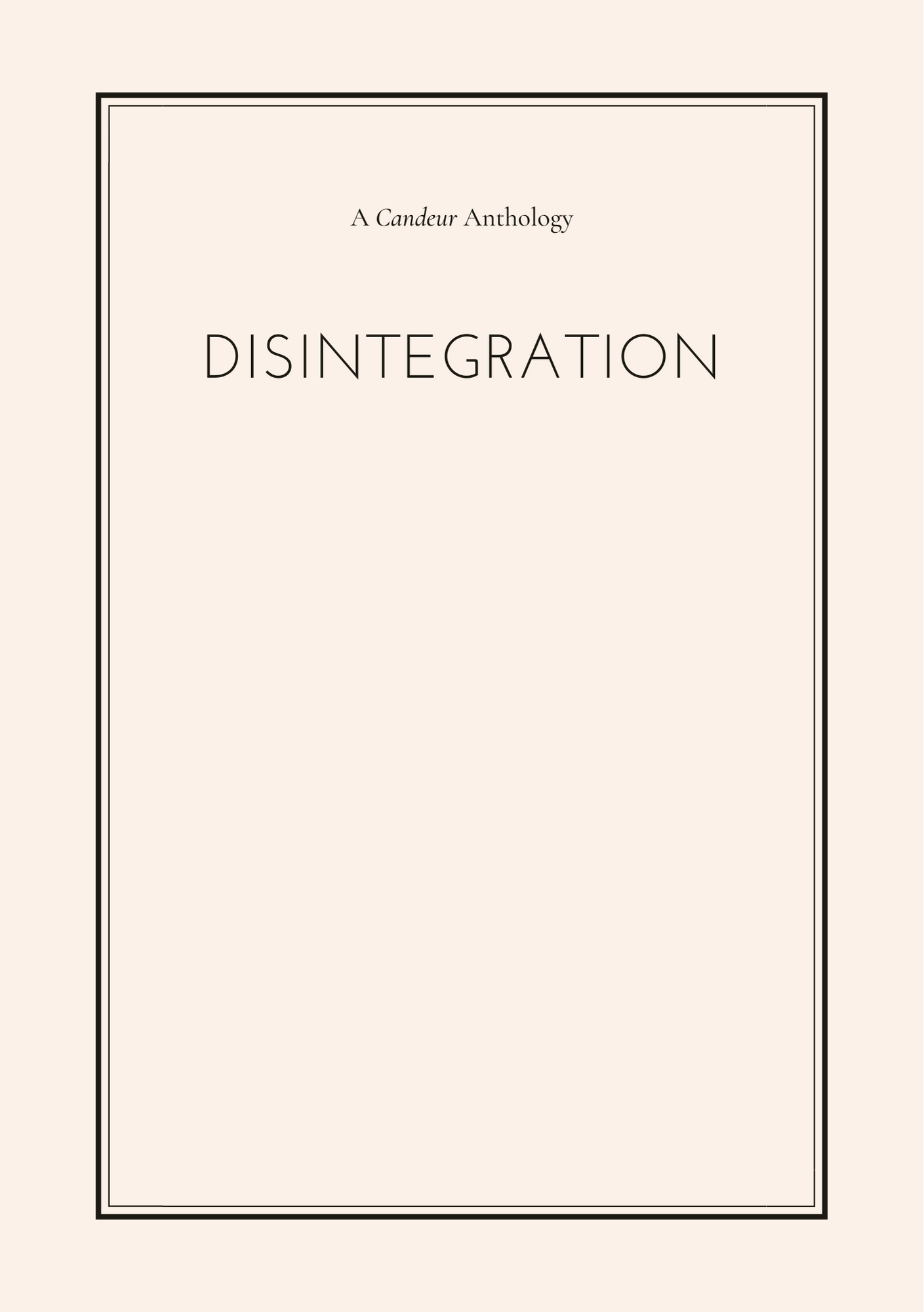 Disintegration by Candeur Avenue | Goodreads