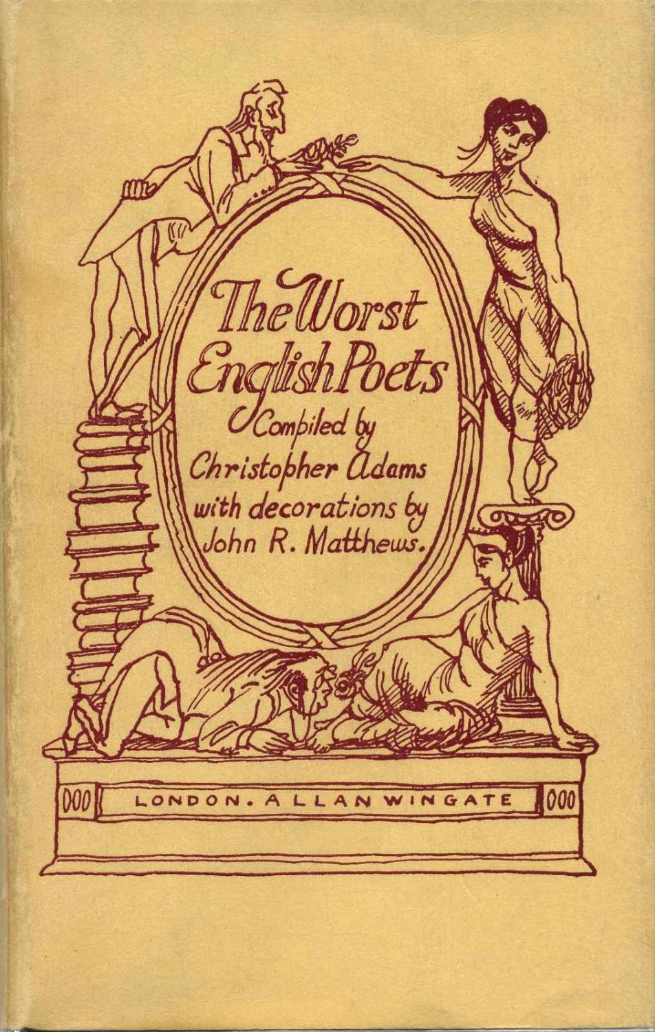 The Worst English Poets by Christopher Adams | Goodreads