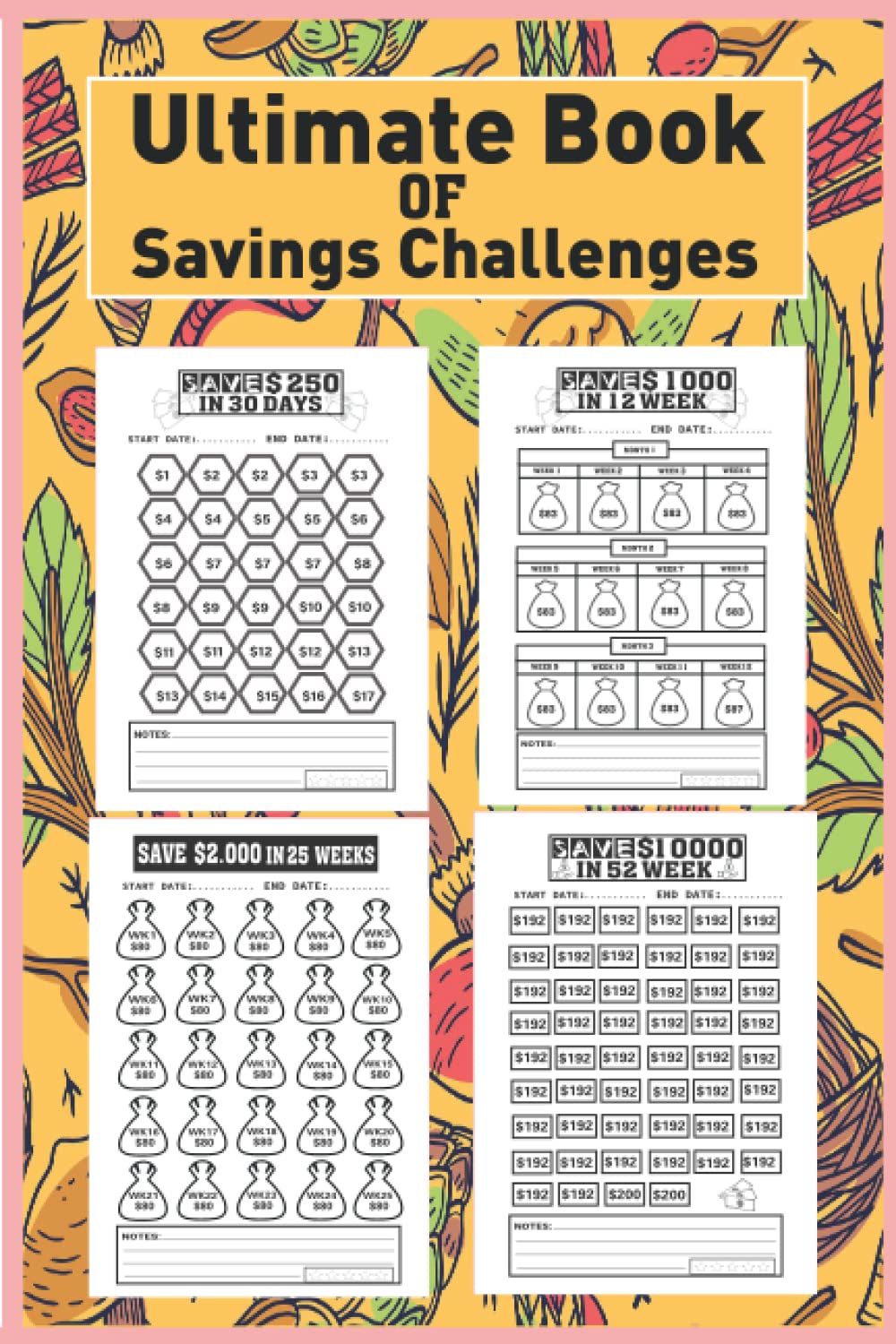 Ultimate Book of Savings Challenges: 104 Pages Savings Tracker Journal ...