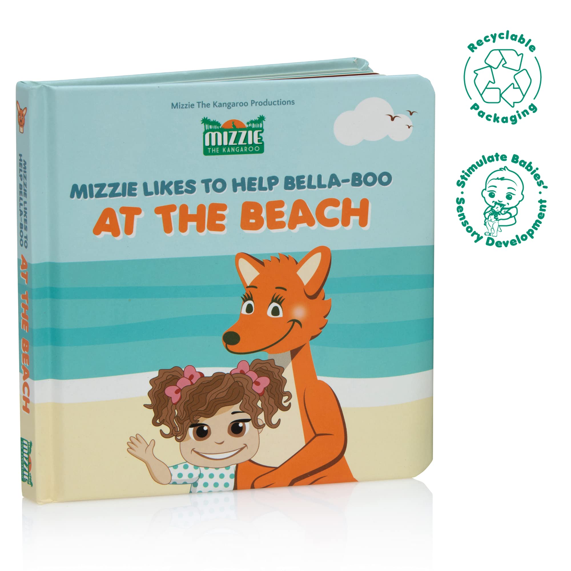 Mizzie Likes To Help Bella-Boo AT THE BEACH, Baby Board Book, Touch and ...