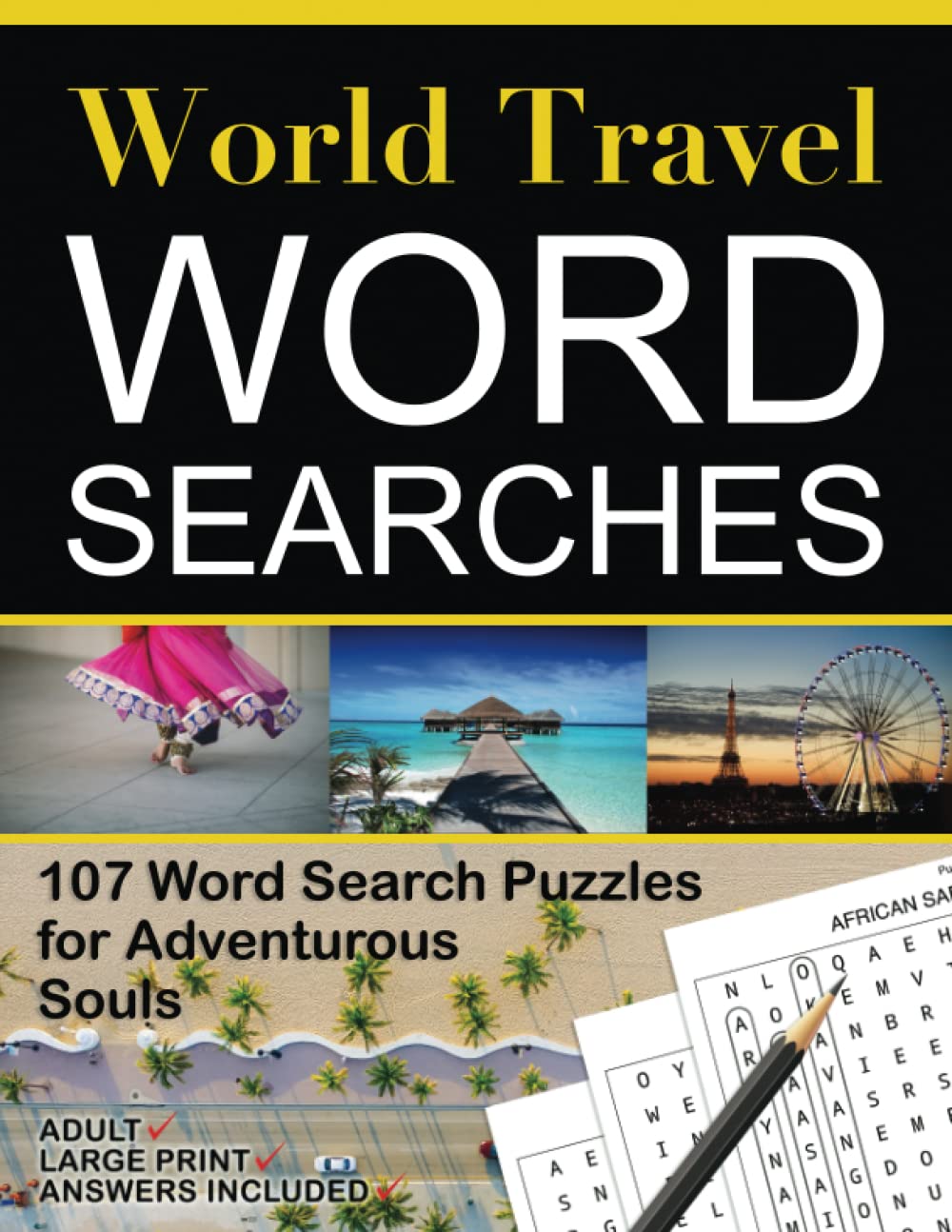 World Travel Word Searches: 107 Large Print Word Search Puzzles for ...