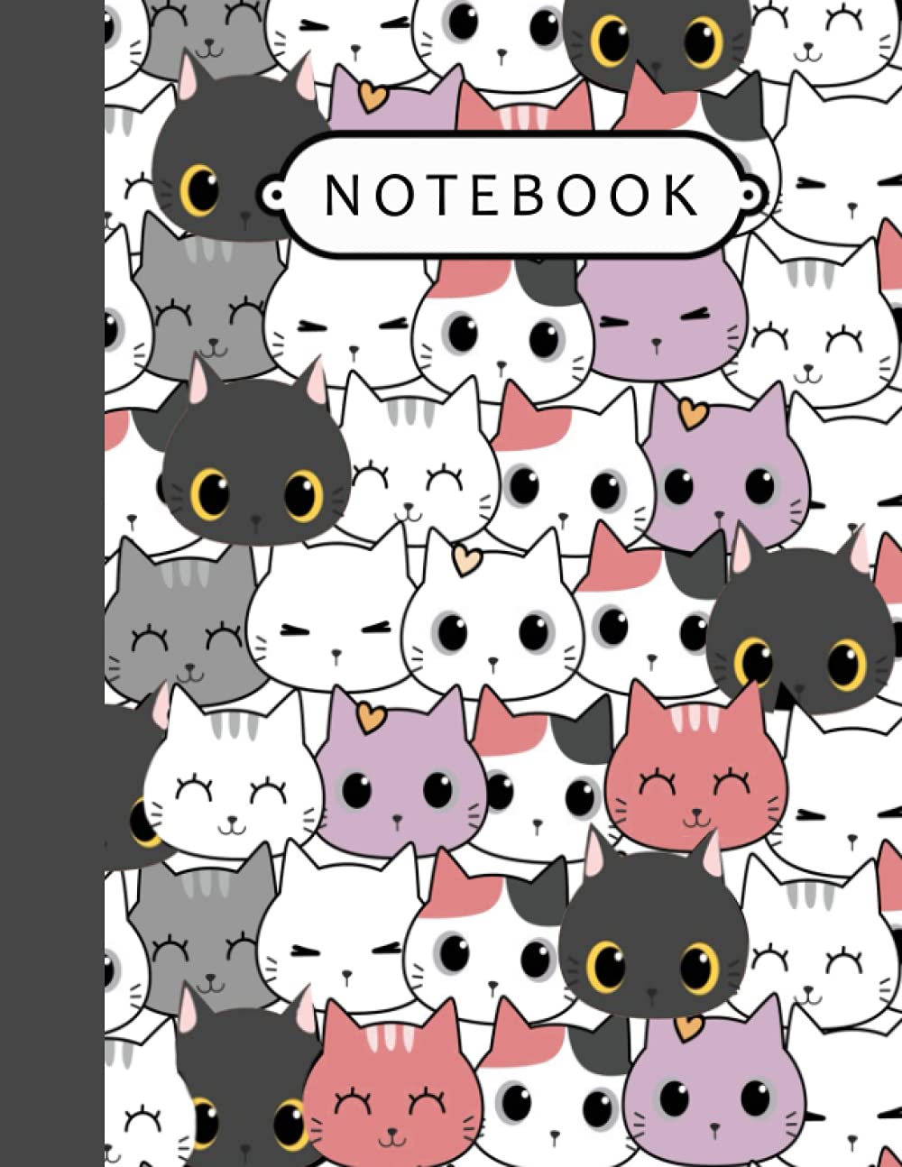Cat Notebook: Cute Cats Lined Lined Pages, Cute and Lovely Colored Cats ...