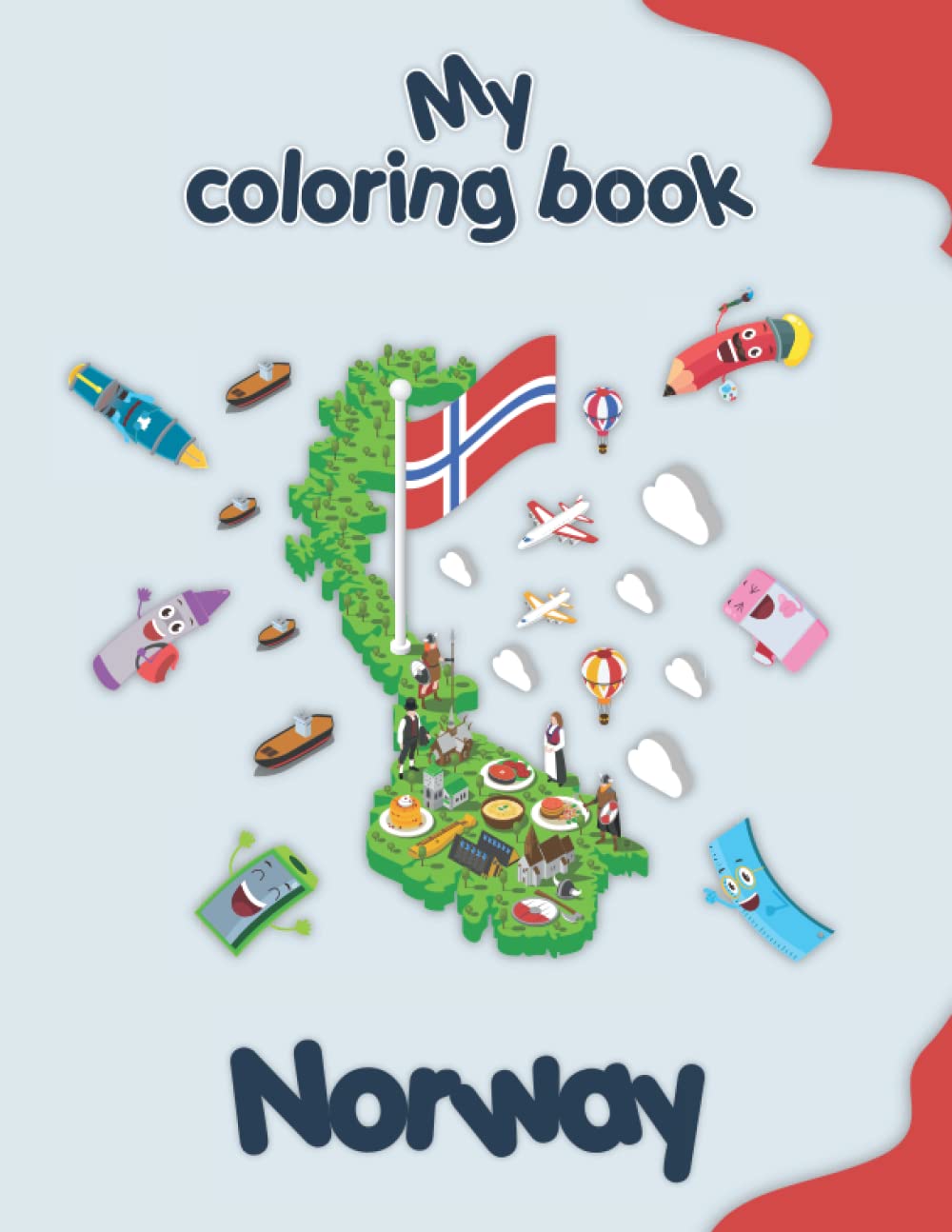 My coloring book about Norway: Coloring Pages of Animals, Landscapes ...