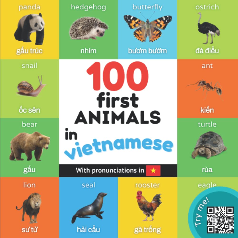 100 first animals in vietnamese: Bilingual picture book for kids ...